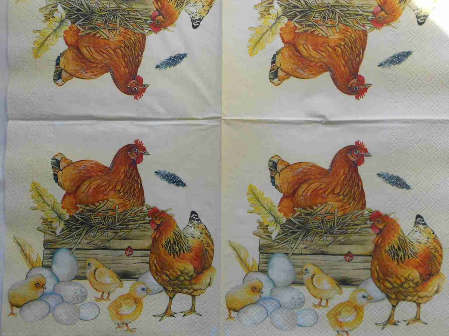 Chicken eggs decoupage paper napkins – Decoupage Paper Online Shop