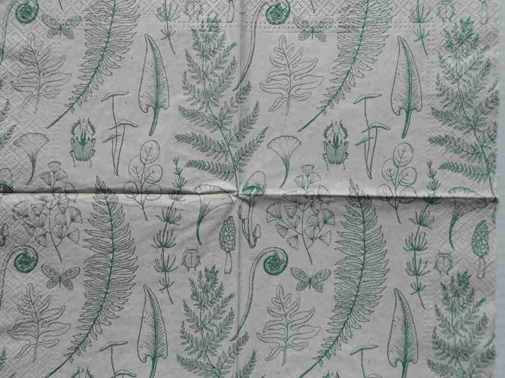 Botanic plants on kraft decoupage paper napkins – Decoupage Paper ...